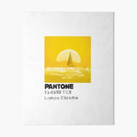 "Pantone lemon chrome sunset swatch" Art Board Print for Sale by ...