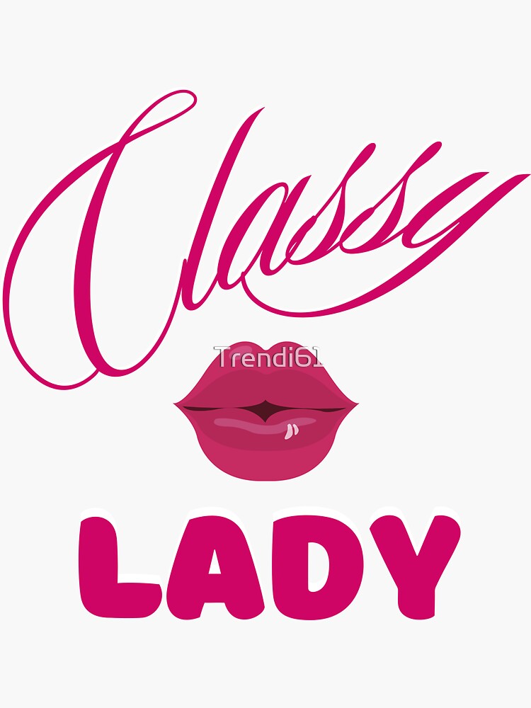 "Classy Lady-Black Background " Sticker for Sale by Trendi61 | Redbubble