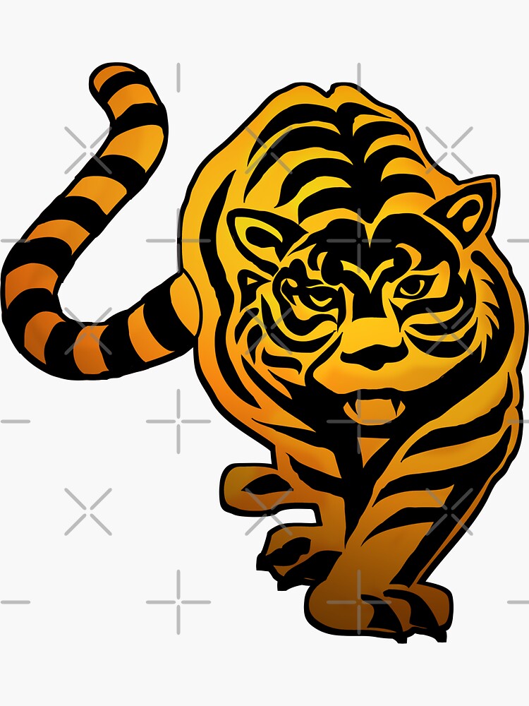 "Sneaking Tiger" Sticker by Zanimations | Redbubble