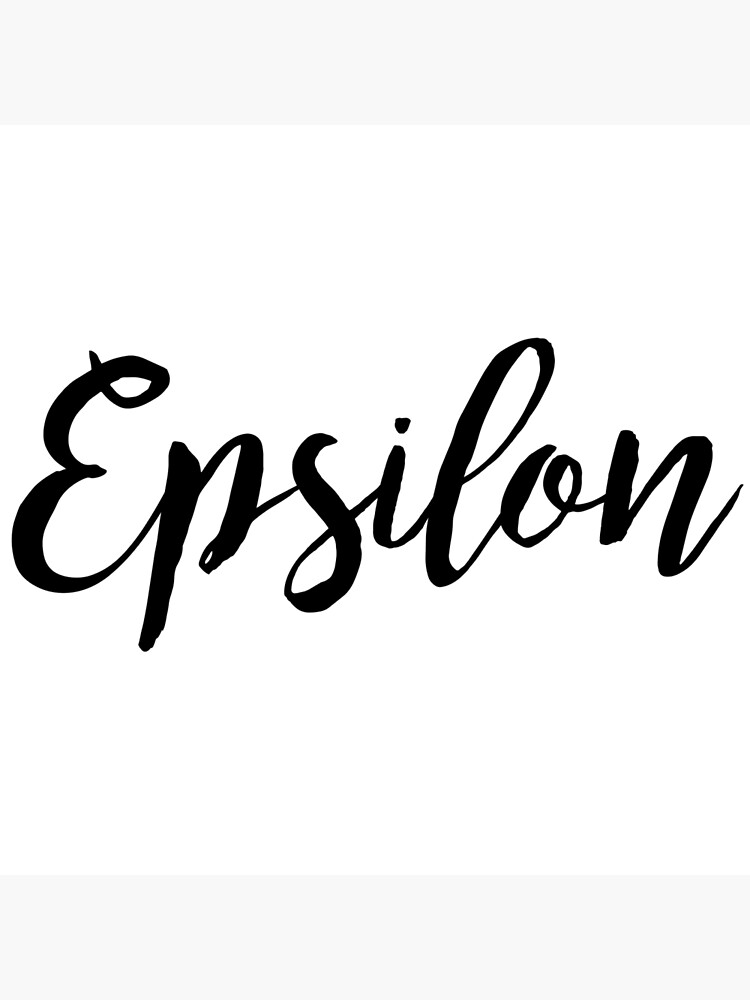 "Epsilon - Cursive Black Greek Letter" Photographic Print by ...