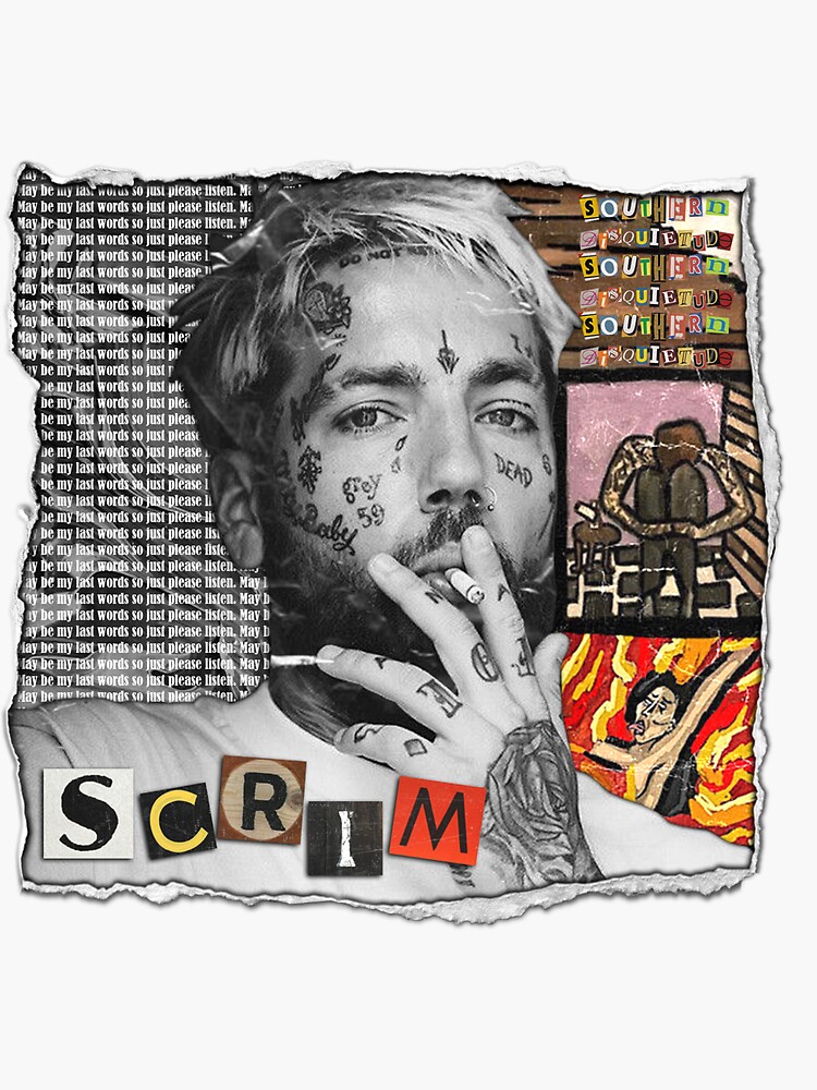 "SCRIM - Collage Design" Sticker by S-Disquietude | Redbubble