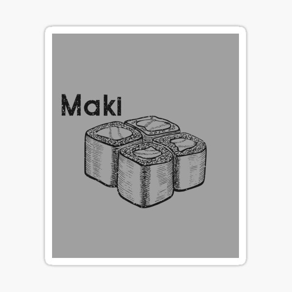 "Maki" Sticker by watershrimp | Redbubble
