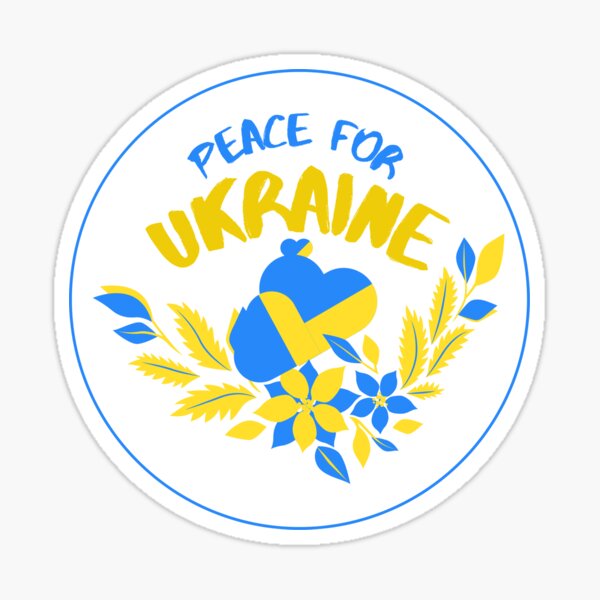 "Peace for Ukraine " Sticker by Shalenaukraine | Redbubble