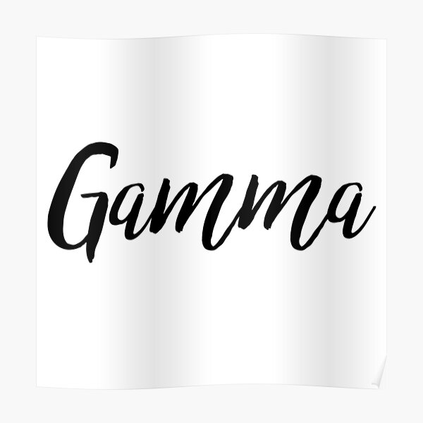 "Gamma - Cursive Black Greek Letter" Poster for Sale by ralzeedotes ...