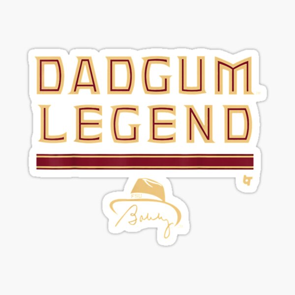 "Bobby Bowden Dadgum Legend Classic T-Shirt" Sticker for Sale by ...