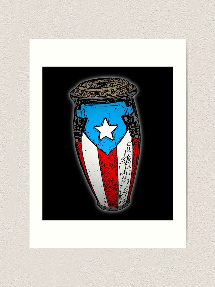 "Puerto Rican Flag Conga Drum" Art Print by liamaris | Redbubble
