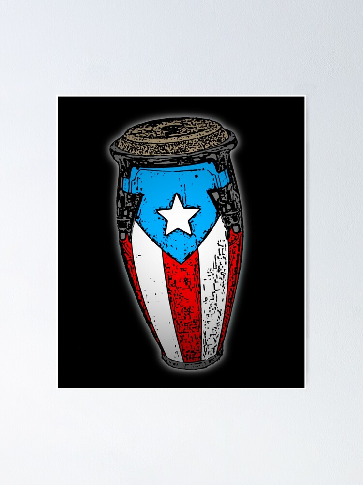 "Puerto Rican Flag Conga Drum" Poster for Sale by SoLunAgua . | Redbubble