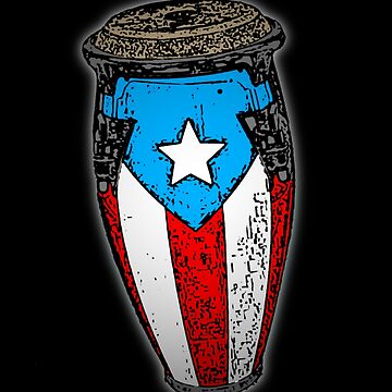 "Puerto Rican Flag Conga Drum" Poster for Sale by SoLunAgua . | Redbubble