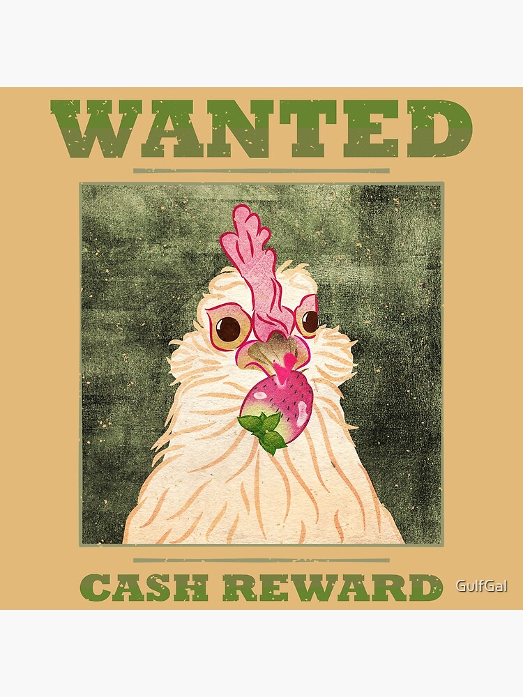 "Vintage Strawberry Farm Chicken Wanted Poster" Poster for Sale by ...
