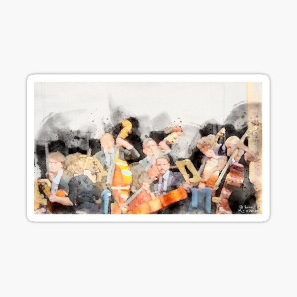 "Philharmonic Warm up" Sticker by krchmar | Redbubble