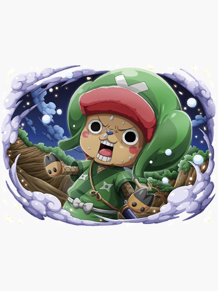 "Angry Ninja Tony Tony Chopper One Piece Cute" Sticker by MelkerNyberg ...