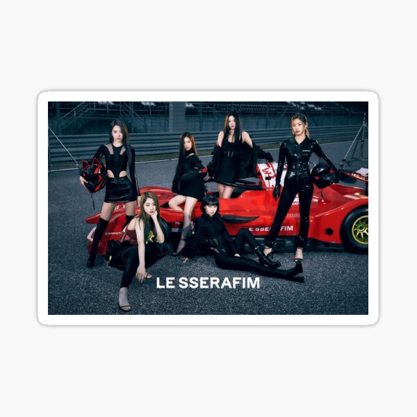 "Lesserafim Fearless - Black petrol" Sticker by ArtbyTaetan | Redbubble