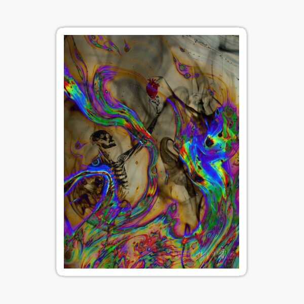 "Oil Slick" Sticker for Sale by BoneArtPetite | Redbubble