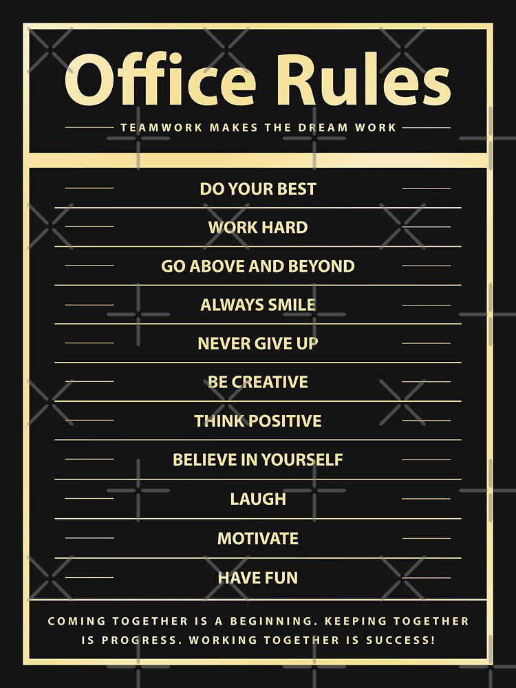 "Office Rules Company Office Team Inspiration" Sticker by ...