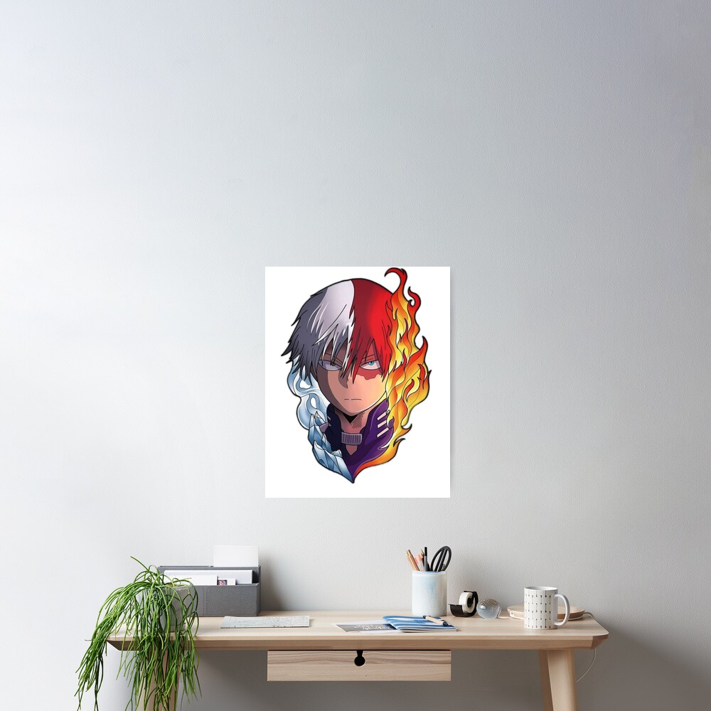 "Todoroki Using Fire Ability" Poster for Sale by AnimeShopBalkan ...