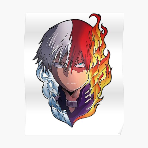 "Todoroki Using Fire Ability" Poster for Sale by AnimeShopBalkan ...