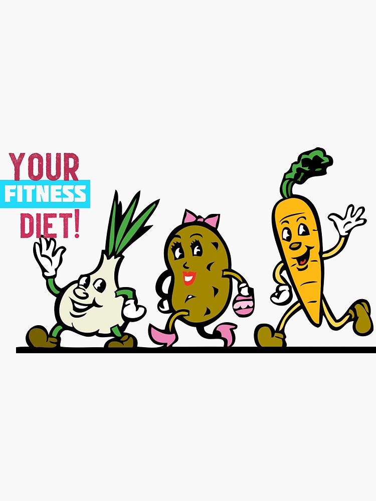 "YOUR DIET FITNESS! BALANCED DIET!" Sticker by JKARLUS | Redbubble