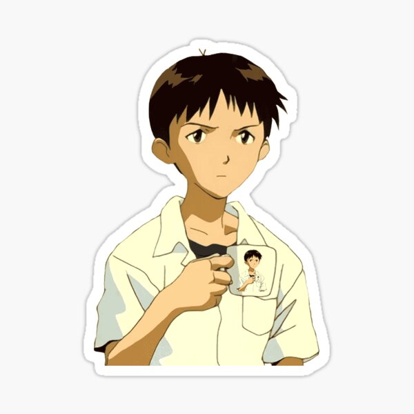 "Shinji-kun" Sticker by Cormator | Redbubble