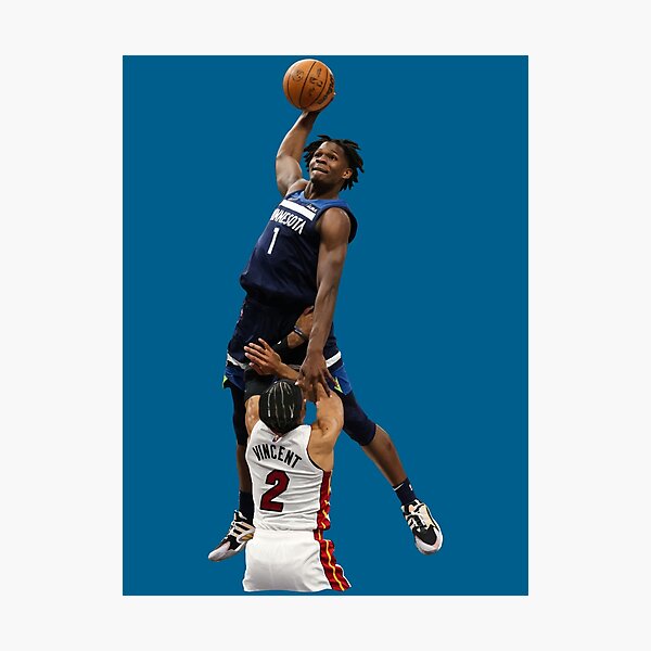 "Anthony Edwards Posterized Dunk on Gabe Vincent" Photographic Print ...