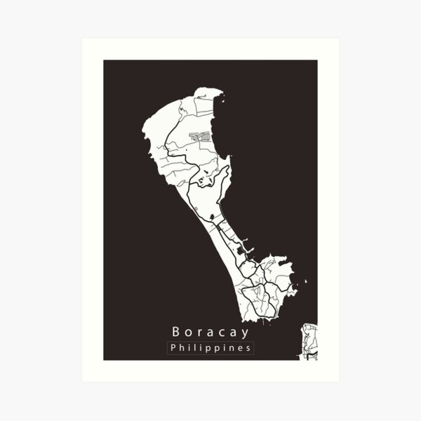 "Boracay Philippines Island Map" Art Print for Sale by Robin-Niemczyk ...