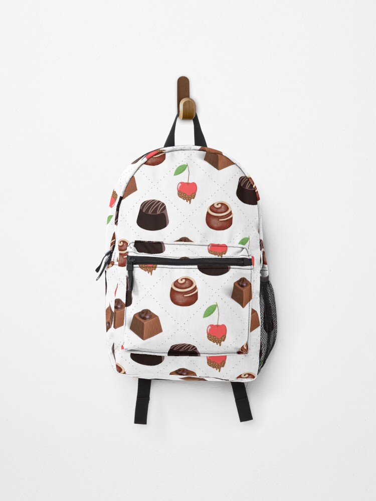 "Cherries and Chocolates" Backpack for Sale by GuelcherDesign | Redbubble