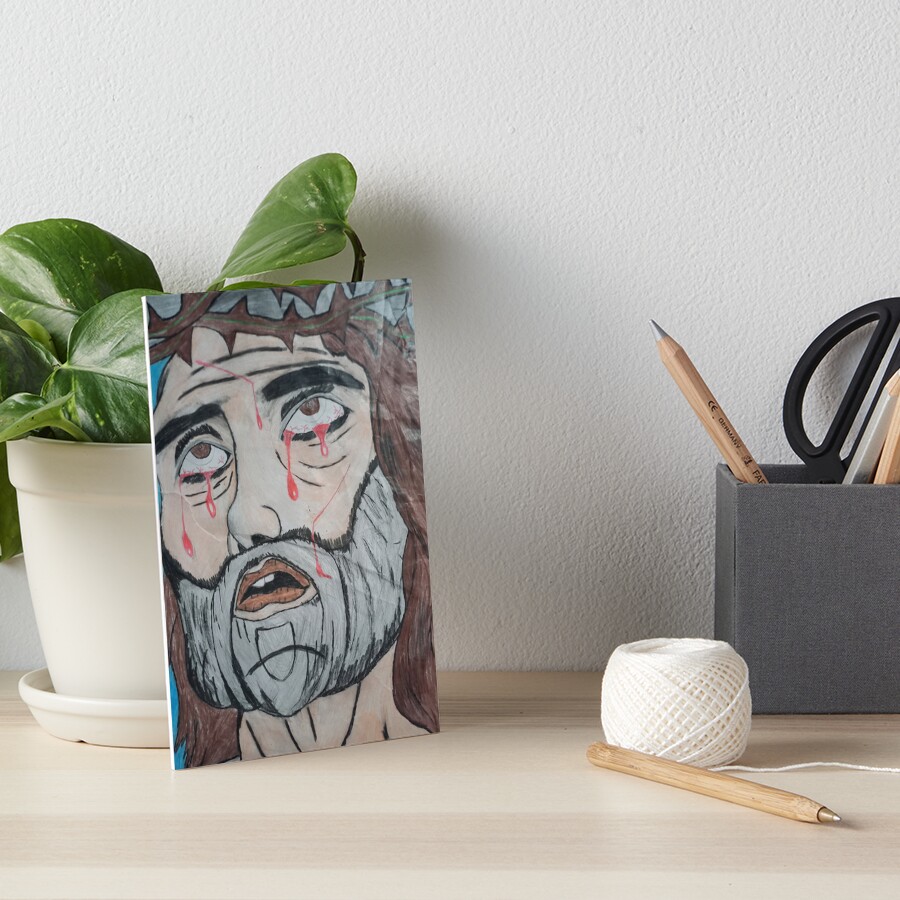 "Jesus Christ crying " Art Board Print for Sale by Artsdosulrs | Redbubble