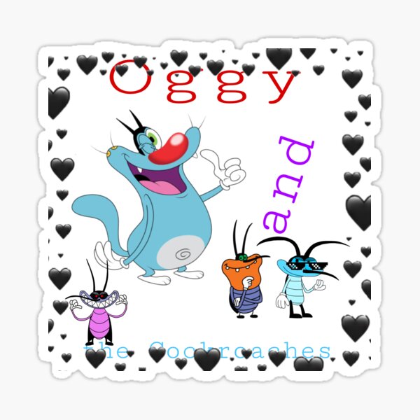 "Oggy and the Cockroaches" Sticker by Bahoushop | Redbubble