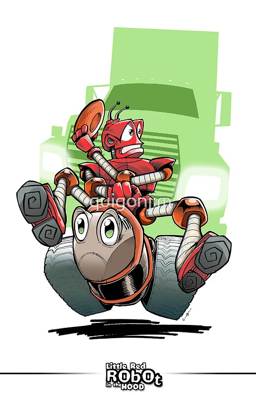 "Little Red Robot" by quigonjim | Redbubble