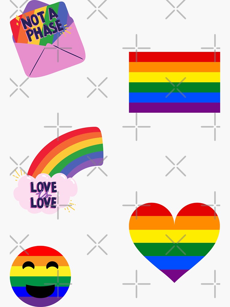 "Pride LGBT Sticker Pack" Sticker by jillatjasper | Redbubble
