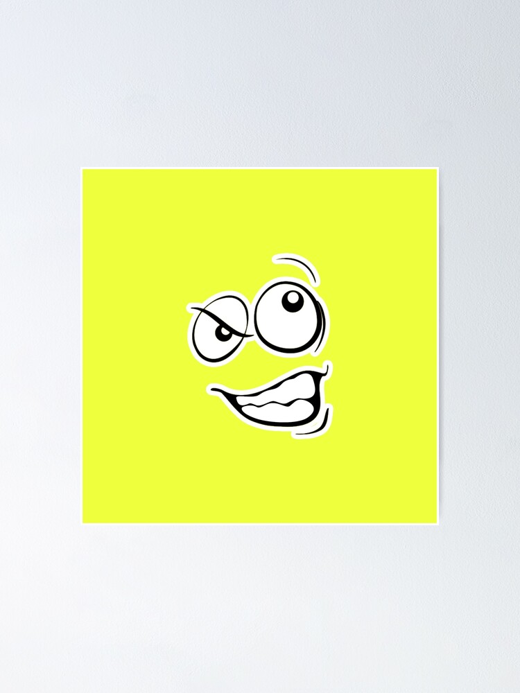 "Smiley emoticon funny deceitful" Poster for Sale by Ogzy | Redbubble