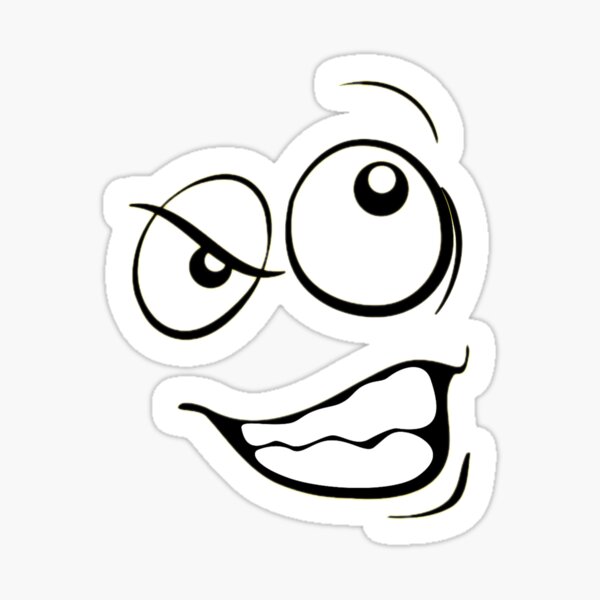 "Smiley emoticon funny deceitful" Sticker by Ogzy | Redbubble