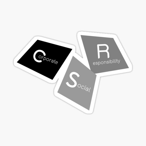"Three Binder Clip with Corporate Social Responsibility" Sticker by ...