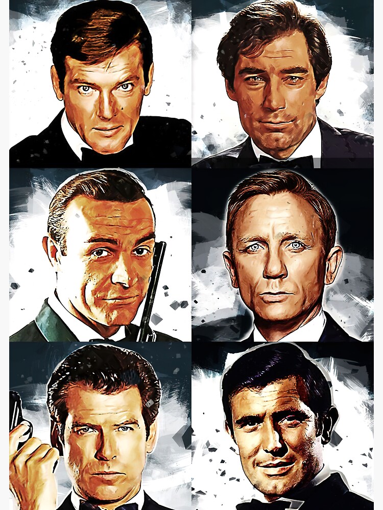 "Collage James Bonds Portrait" Sticker by Uwe-Huber | Redbubble