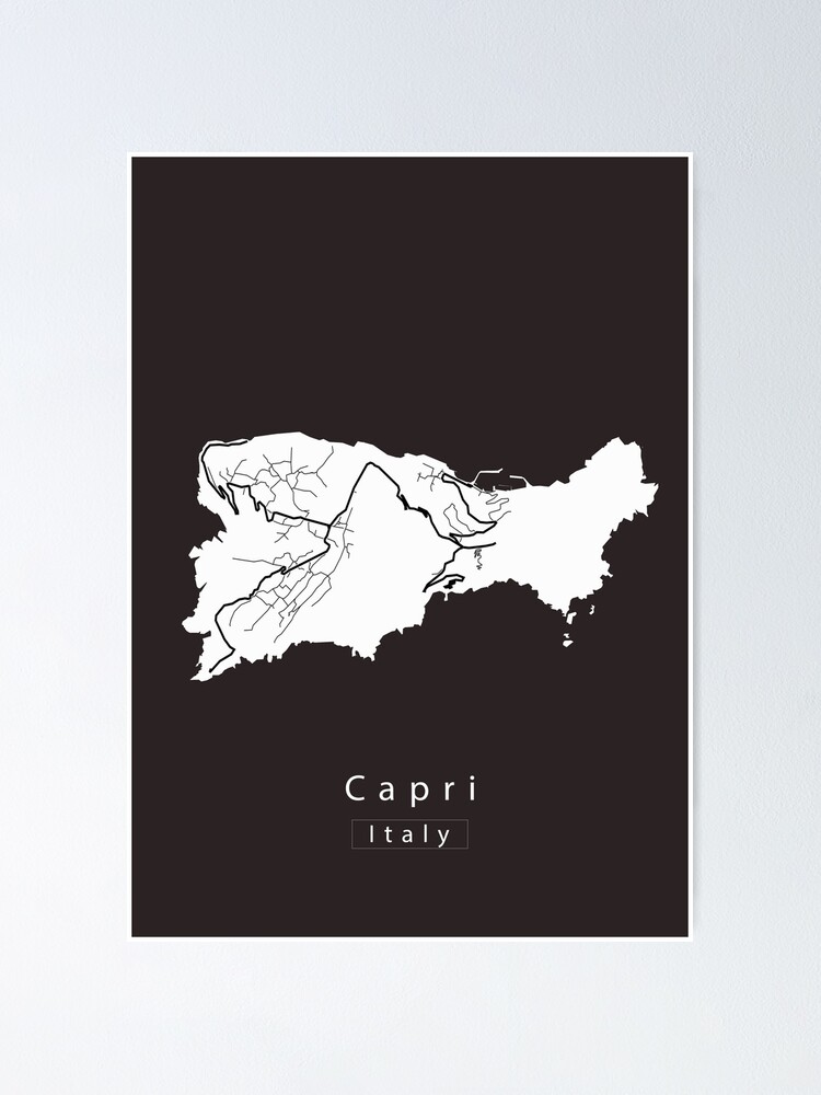 "Capri Italy Island Map" Poster for Sale by Robin-Niemczyk | Redbubble