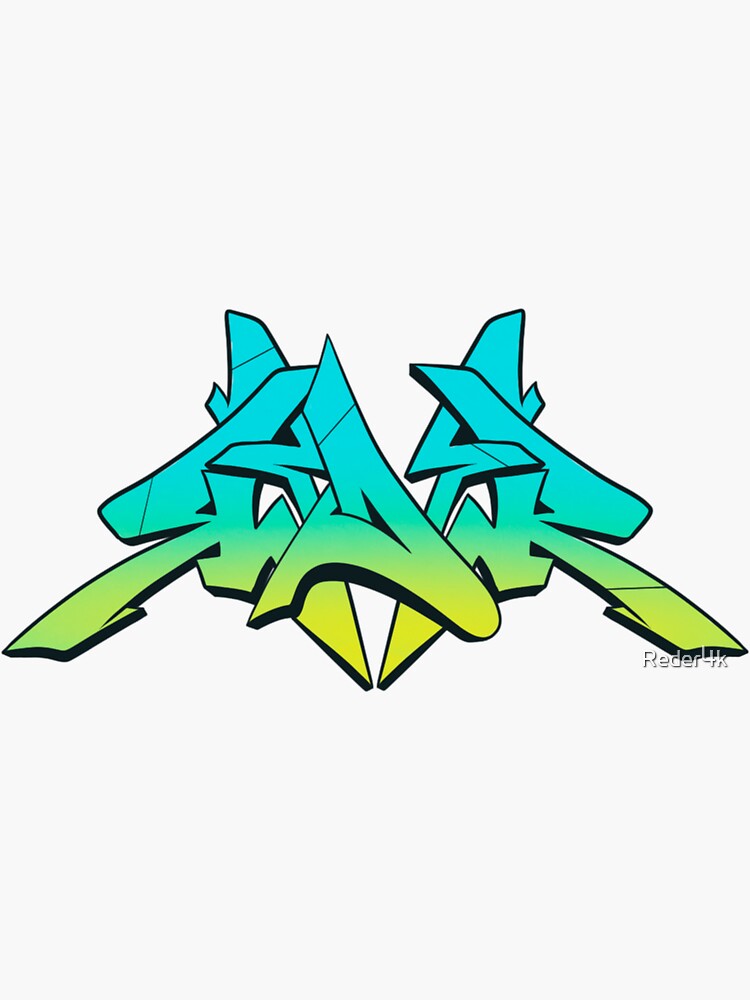 "Water Flow Graffiti " Sticker by Reder4k | Redbubble