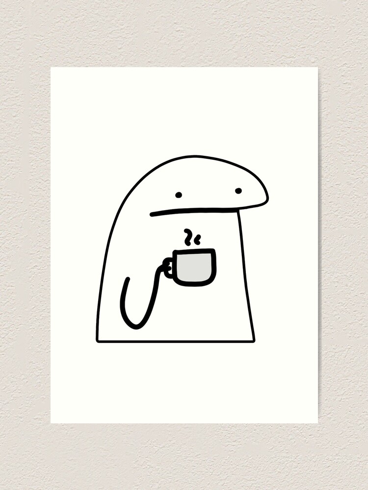 "flork drink coffe" Art Print for Sale by SmiChaa | Redbubble