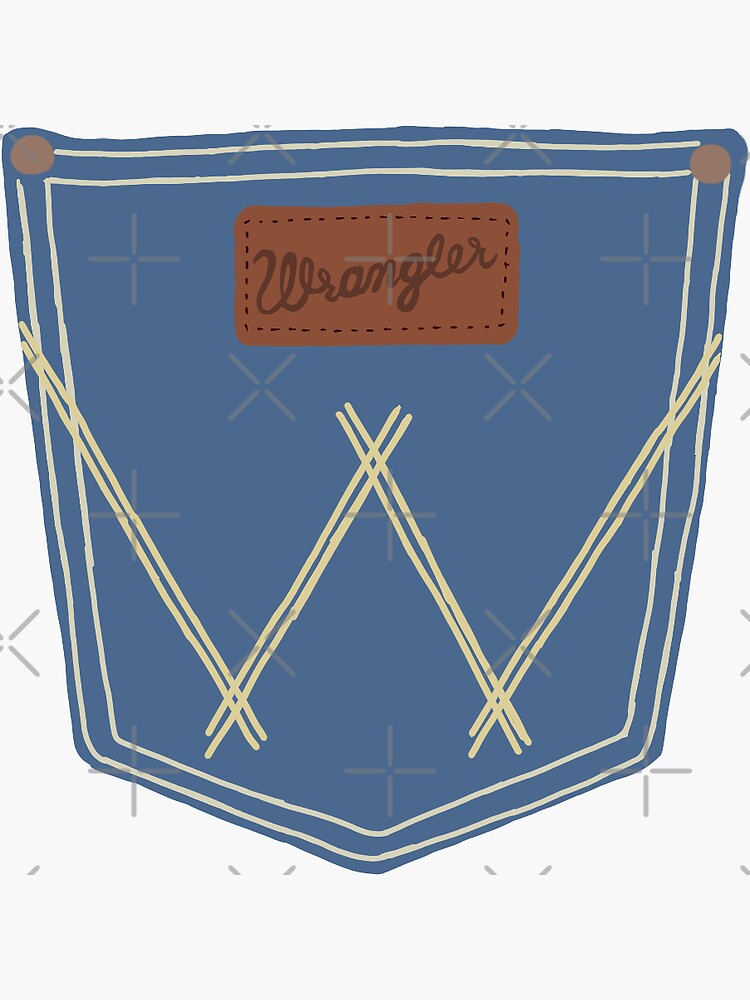 "Wrangler Pocket" Sticker by Caitlinadupwe | Redbubble