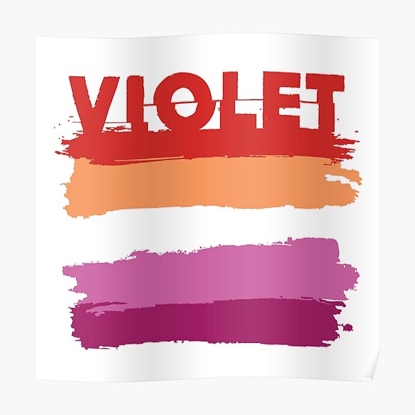 "Violet lesbian name Rainbow LGBT pride" Poster for Sale by ...