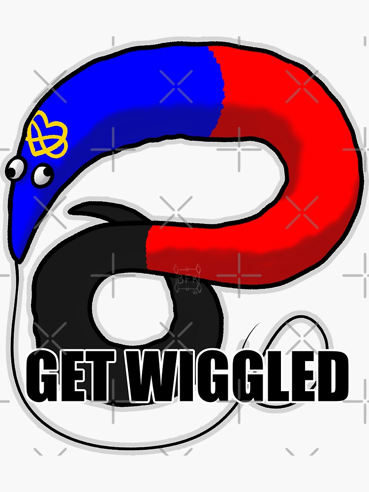 "Get Wiggled! - Polyamourus Flag" Sticker by BFKArt | Redbubble