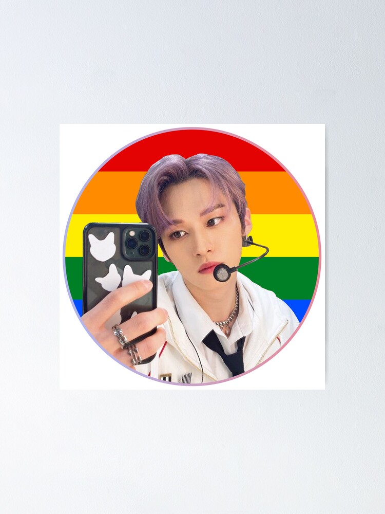 "Rainbow flag Lee Know" Poster for Sale by talyaire | Redbubble