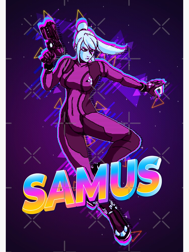 "Samus Aran | Metroid" Sticker by GNUAnime | Redbubble