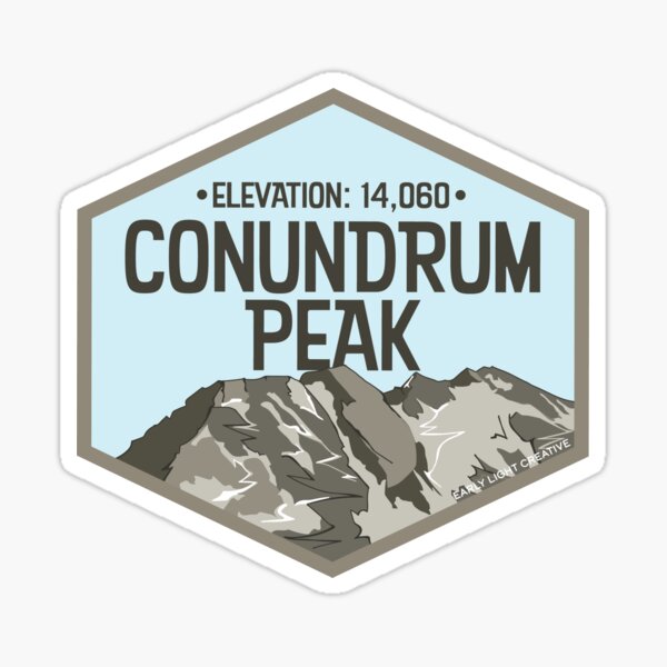 "Colorado 14ers: Conundrum Peak" Sticker for Sale by bethany-griffen ...