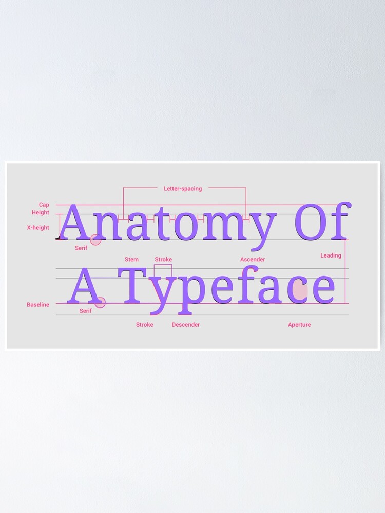 "UX UI design anatomy typography" Poster for Sale by estfy | Redbubble