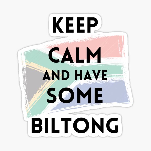 "Keep Calm and have some Biltong" Sticker for Sale by MerWishes | Redbubble