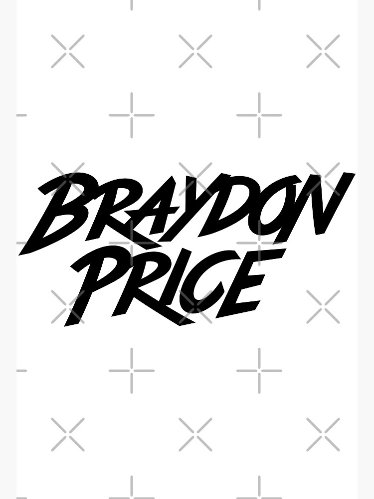 "Braydon Price Merch Braydon Price Black Logo" Poster for Sale by ...