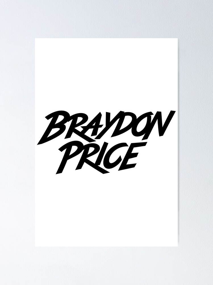 "Braydon Price Merch Braydon Price Black Logo" Poster for Sale by ...