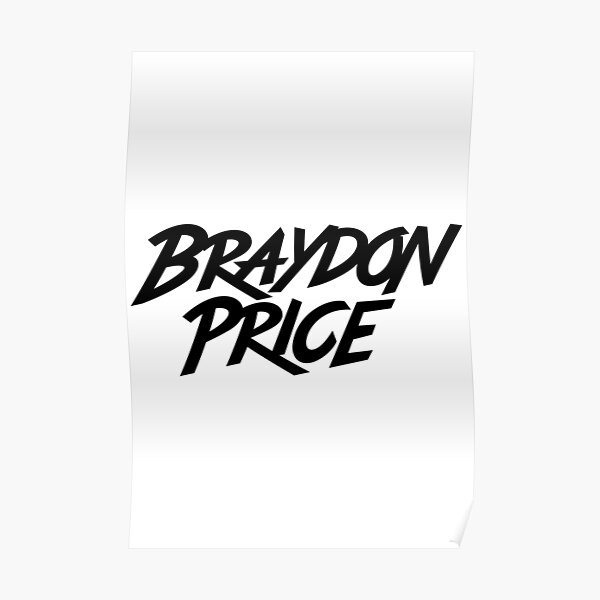 "Braydon Price Merch Braydon Price Black Logo" Poster for Sale by ...