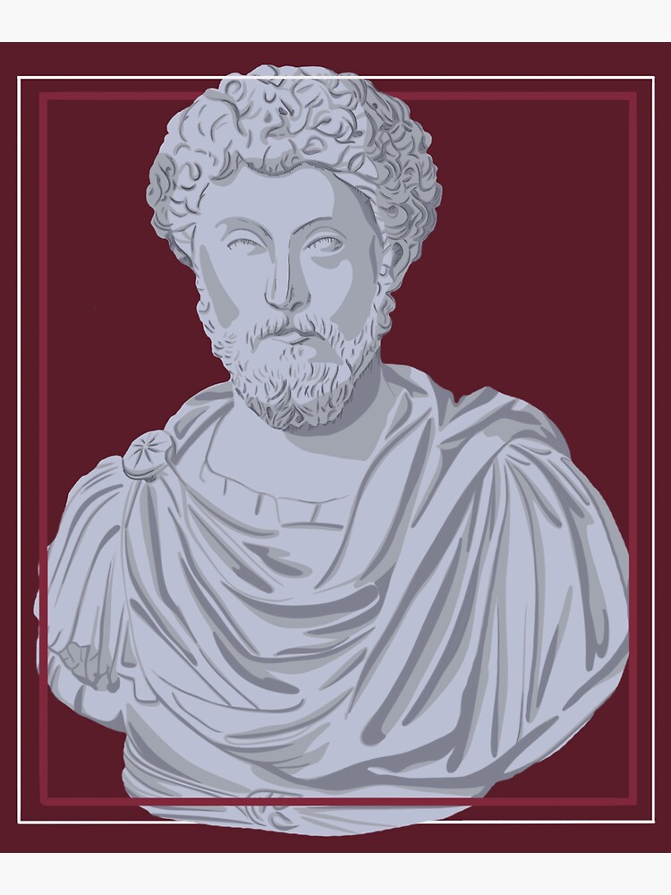 "Marcus Aurelius Bust" Sticker by ArchaeoStore | Redbubble
