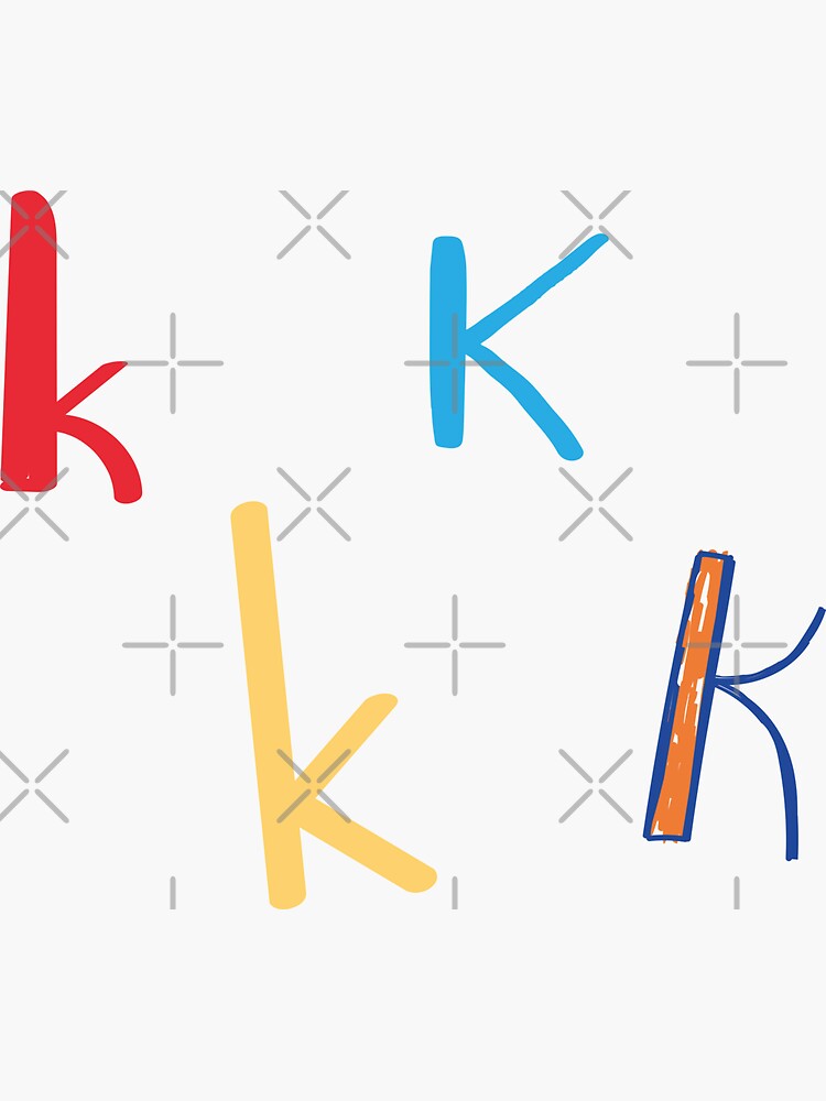 "K character alphabet ABC,XYZ letters" Sticker by TokaDesignss | Redbubble