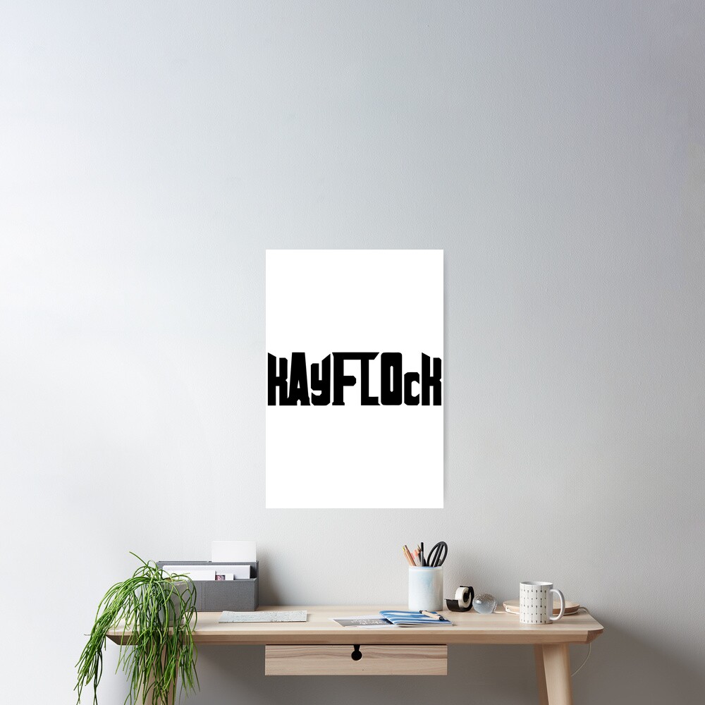 "Kay Flock Merch Kay Flock Black Logo" Poster for Sale by MorinoMiya ...